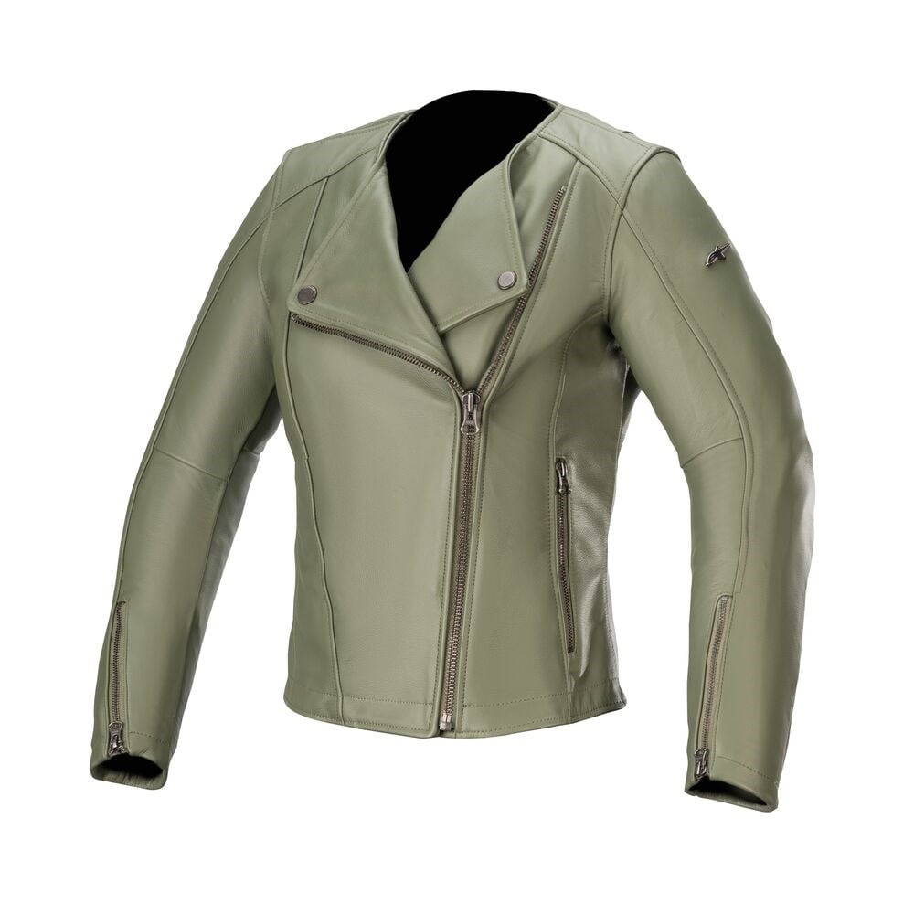 Alpinestars Stella Alice Womens Leather Motorcycle Jacket Green 50 EUR ...