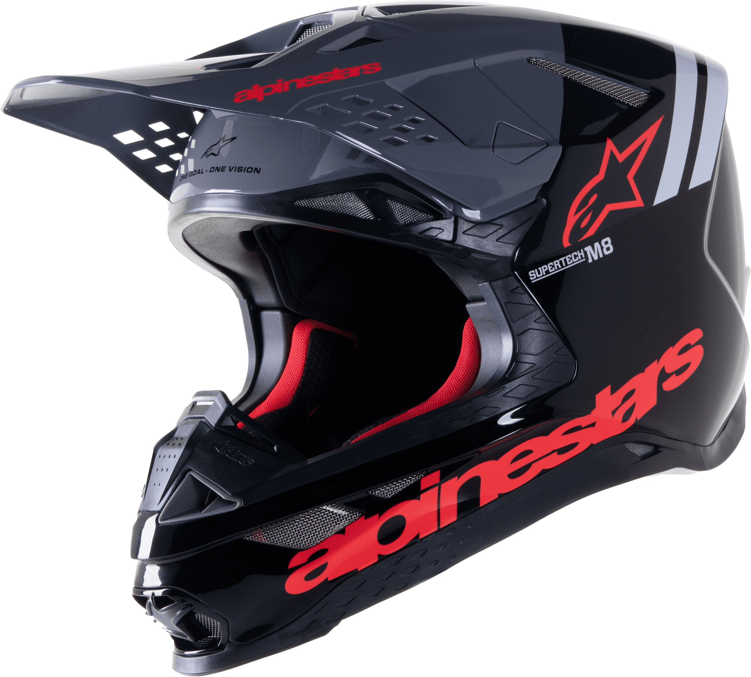 Alpinestars Supertech M8 Radium 2 MX Offroad Helmet Black/Red XS ...