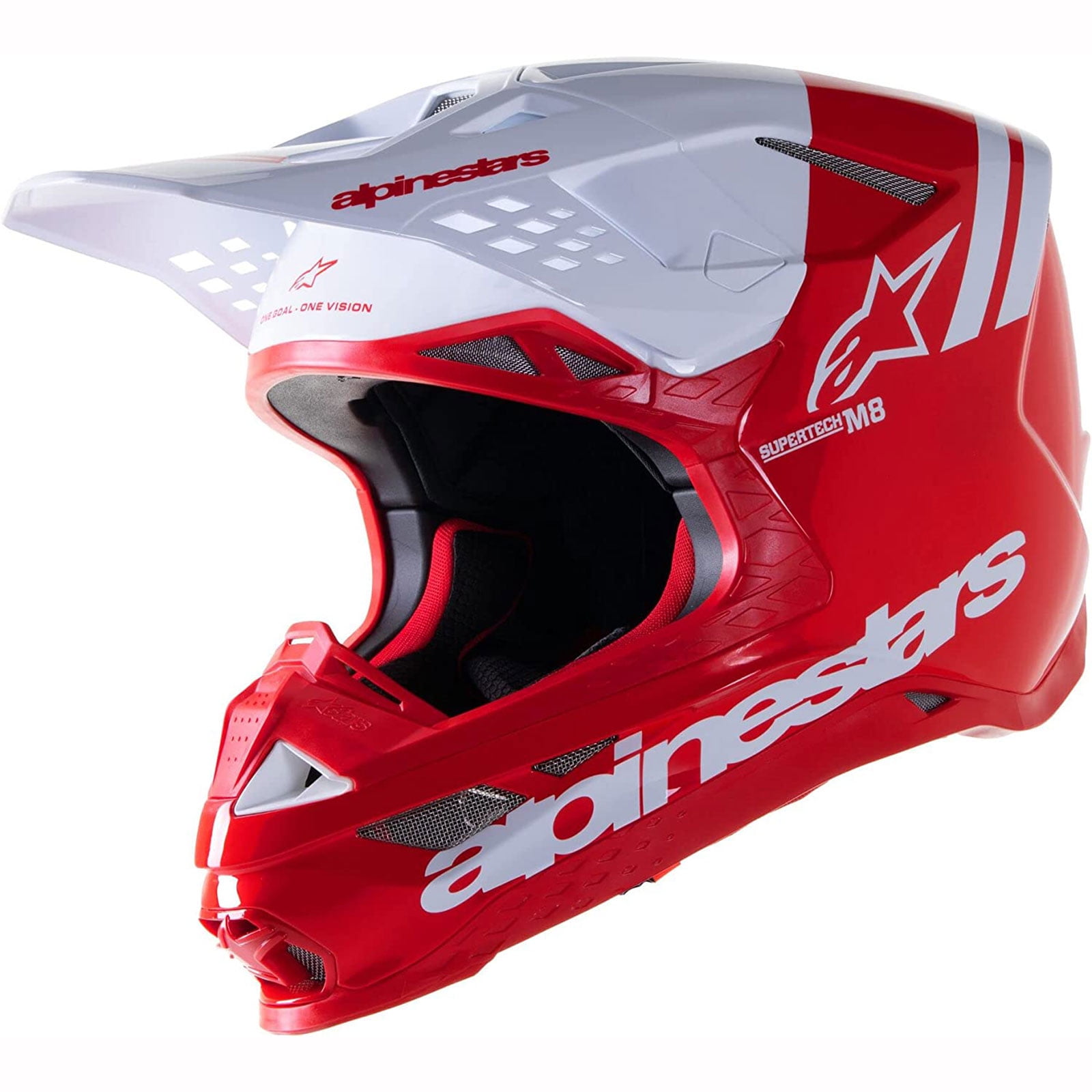 Alpinestars Supertech M8 Radium 2 MX Offroad Helmet Bright Red/White SM ...