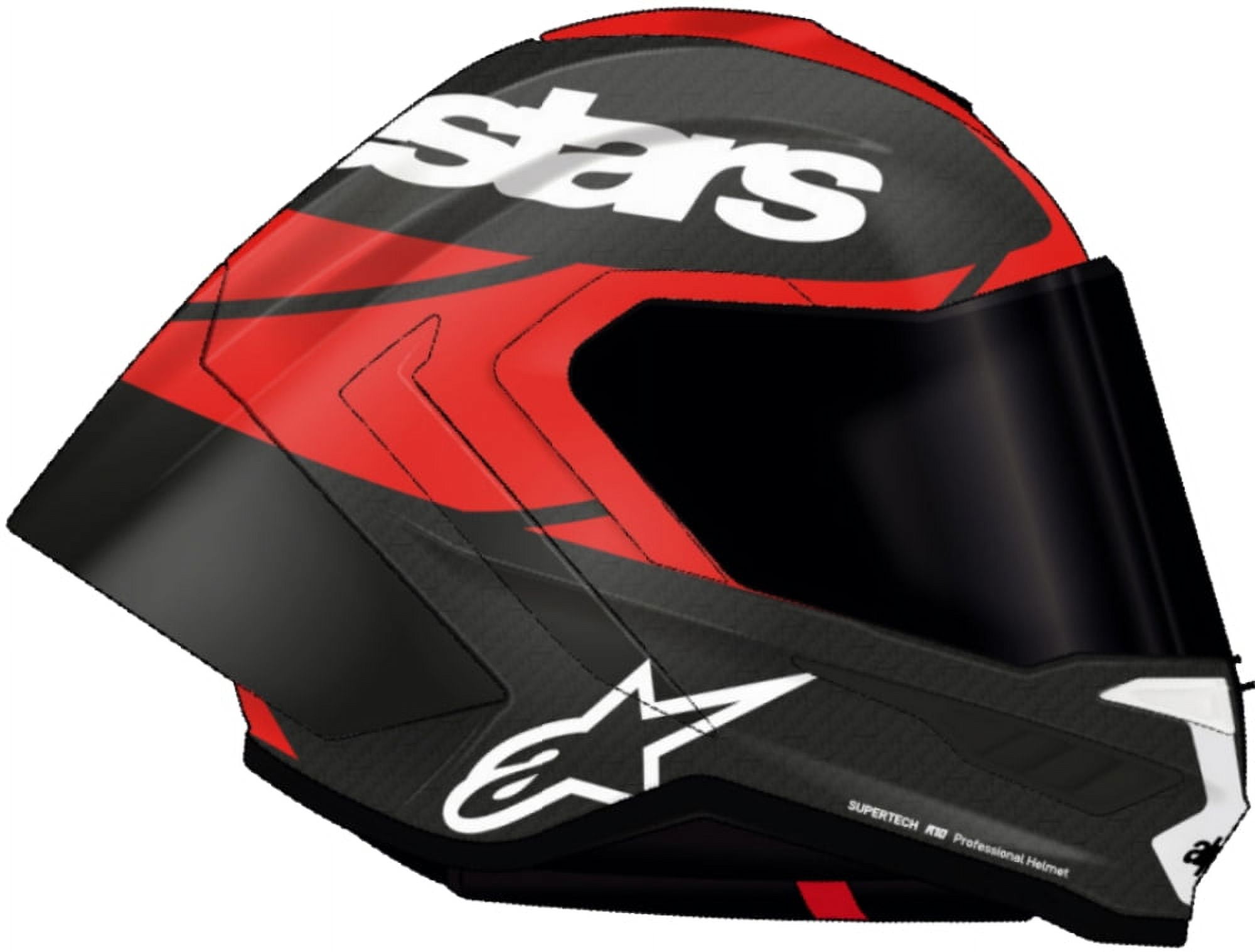 Alpinestars Supertech R10 Element Street Motorcycle Helmet - Carbon/Red ...
