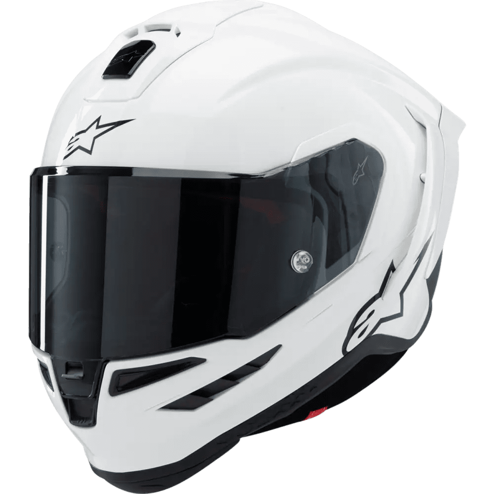 Alpinestars Supertech R10 Solid Street Motorcycle Helmet - Gloss White ...