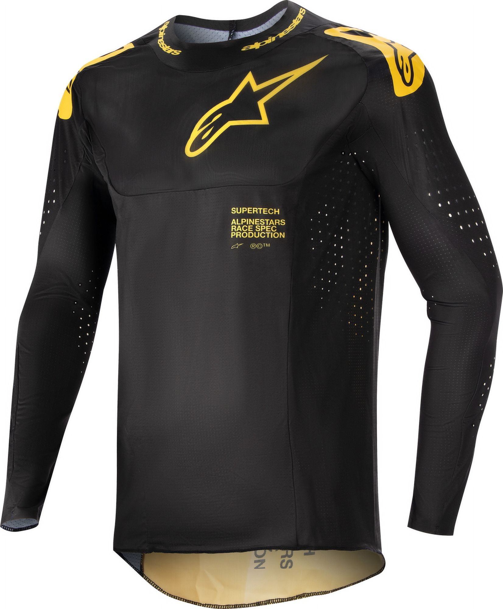 Alpinestars Supertech Ward Jersey (Small, Black/Yellow) - Walmart.com