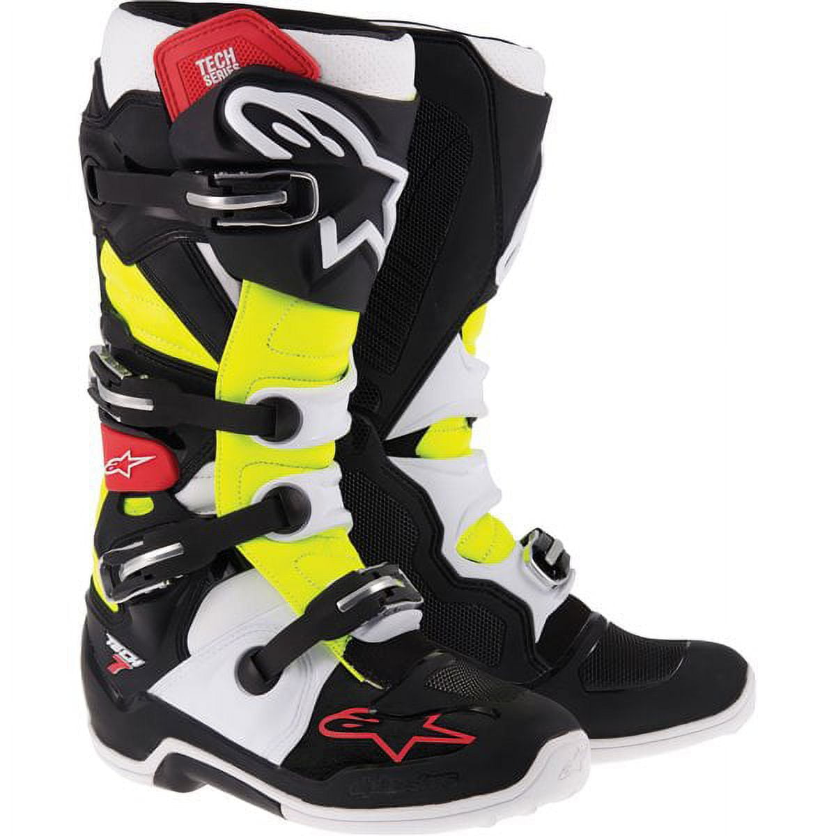 Alpinestars Tech 7 Boots (5, Black/Red/Yellow) - Walmart.com