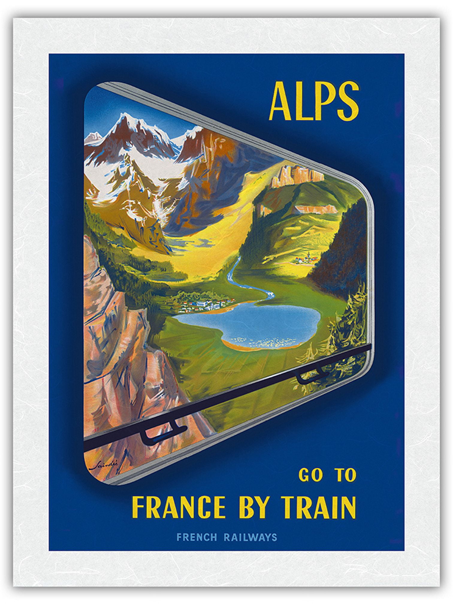 Alps - Go to France by Train - French Railways - Vintage Railroad ...