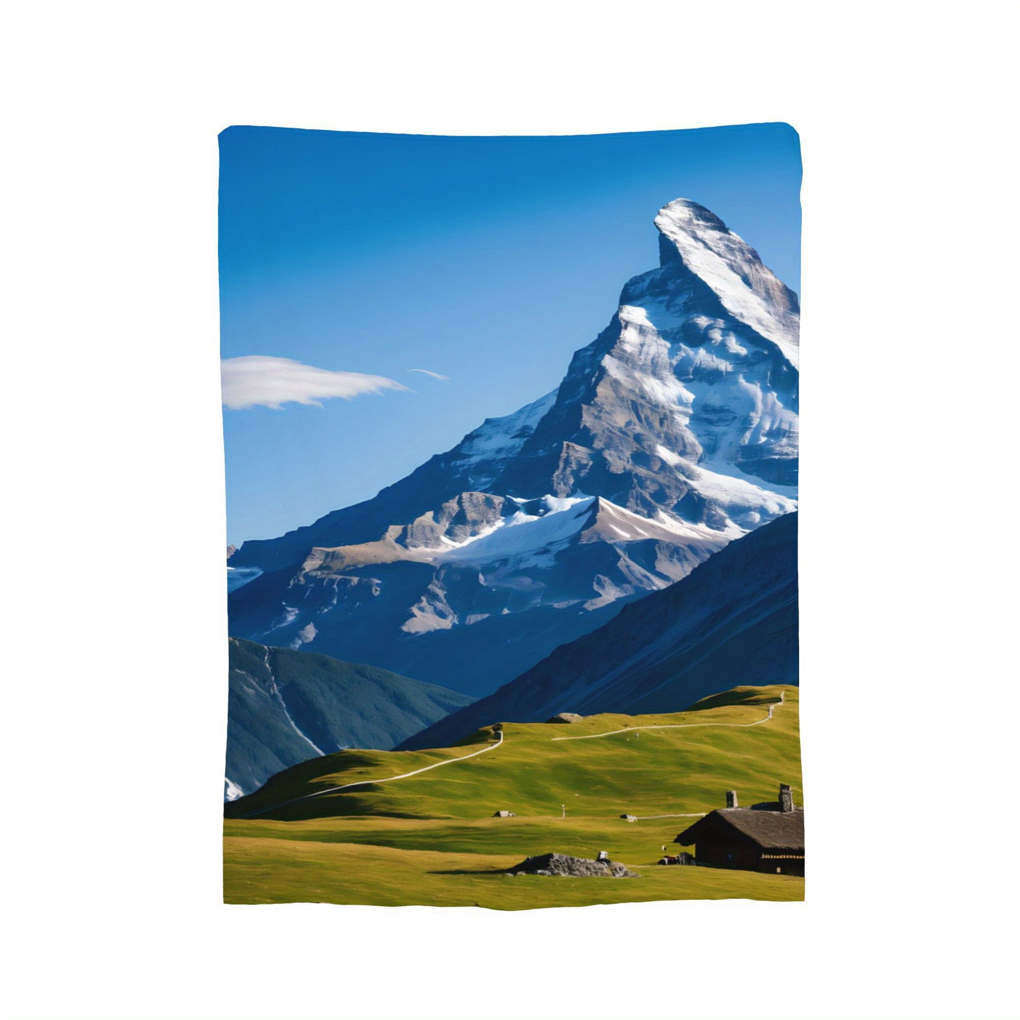 Alps Mountain Landscape Soft Flannel Blanket - Luxury Swiss Alps Throw ...