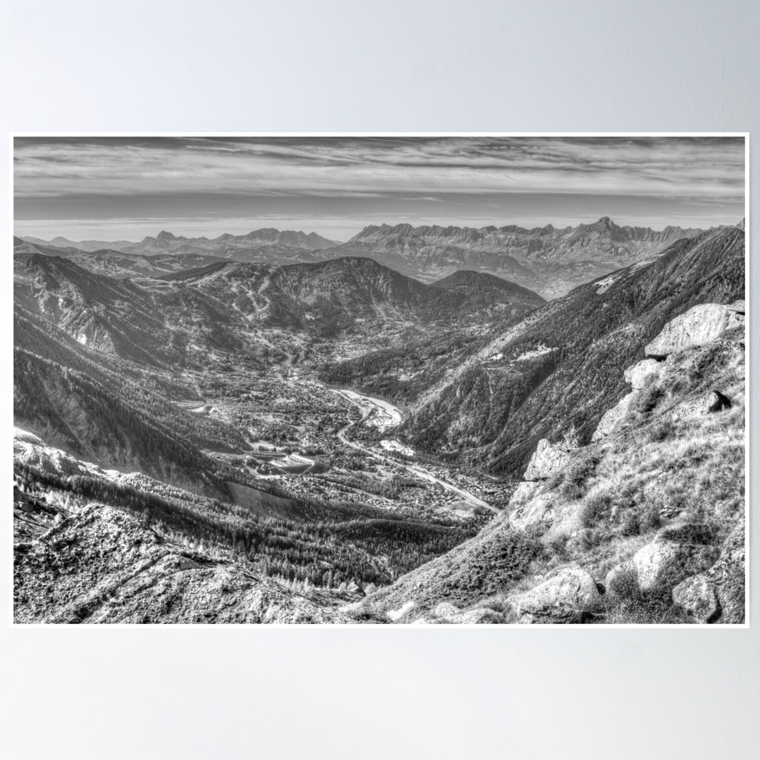 Alps Mountain Valley Poster Wall Art, Modern Wall Decor, 16x24 UNFRAMED - Walmart.com