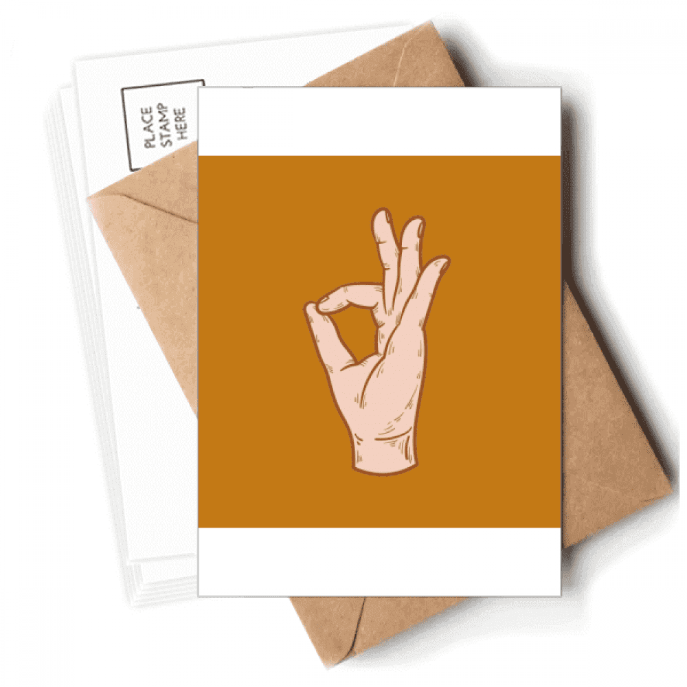 Alright Ok Accomplish Gesture Hand Signal Postcards Envelopes Blank ...