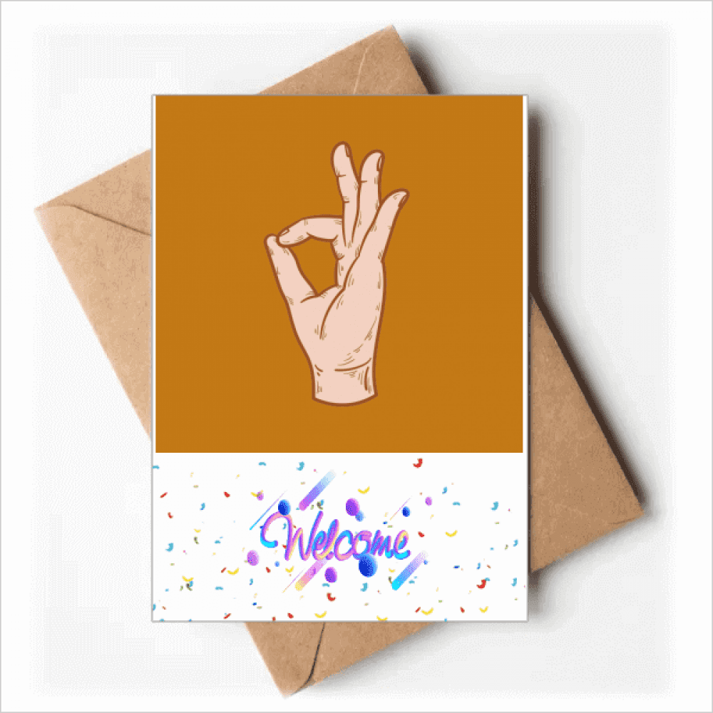 Alright Ok Accomplish Gesture Hand Signal Welcome Back Greeting Cards ...