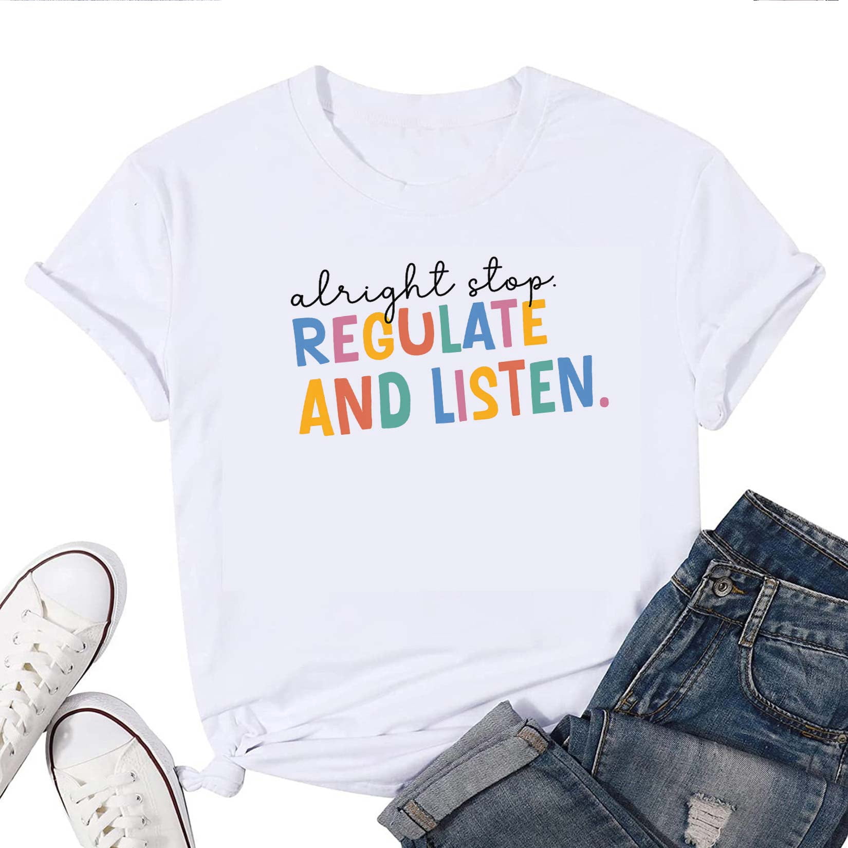 Alright Stop Regulate And Listen Women's T-Shirt – Funny Retro 90s Rap ...