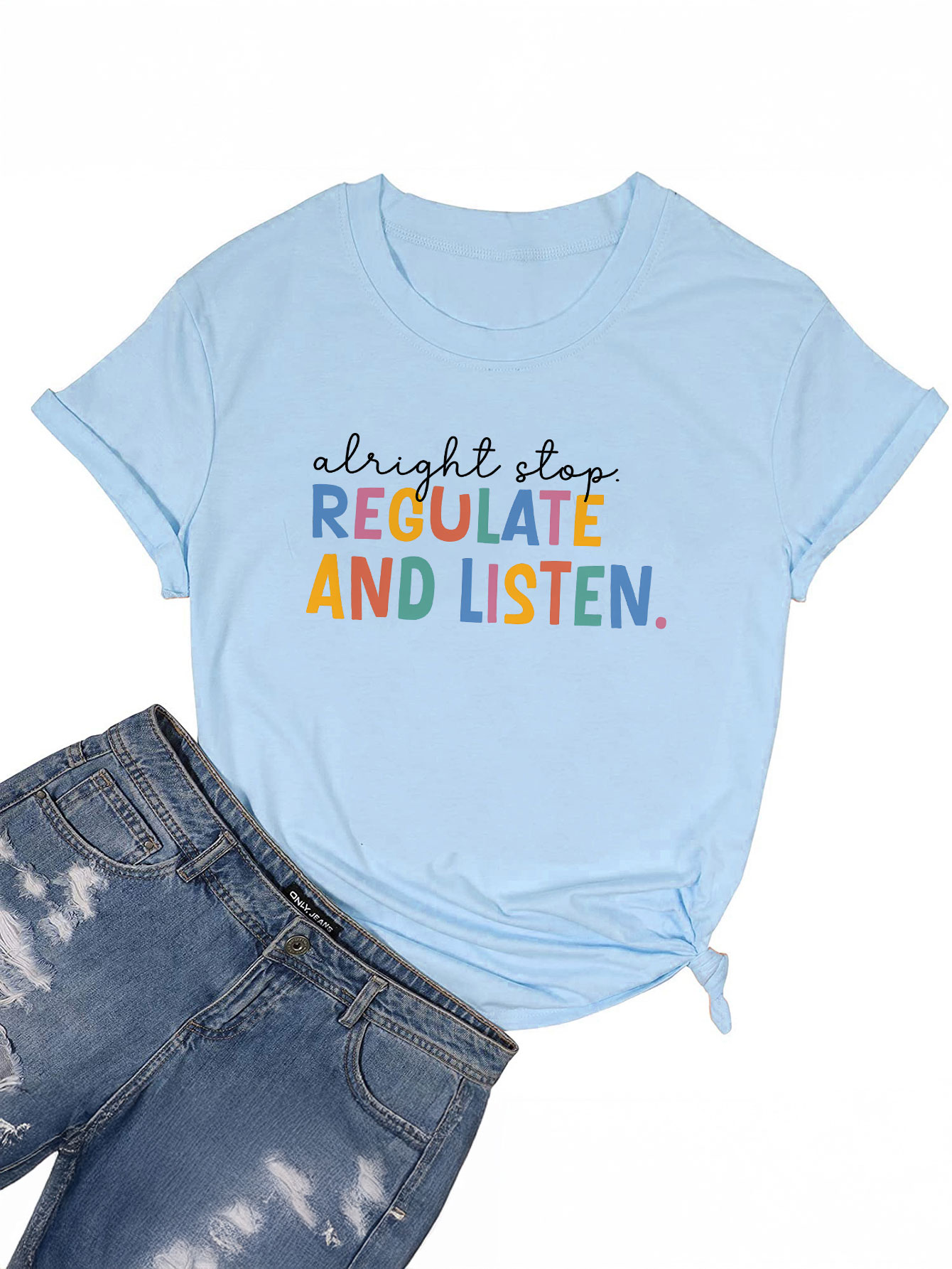 Alright Stop Regulate And Listen Women's T-Shirt – Funny Retro 90s Rap ...