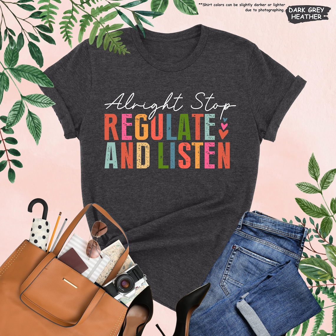 Alright Stop Regulate and Listen Shirt, Counselor Shirt, Sensory ...
