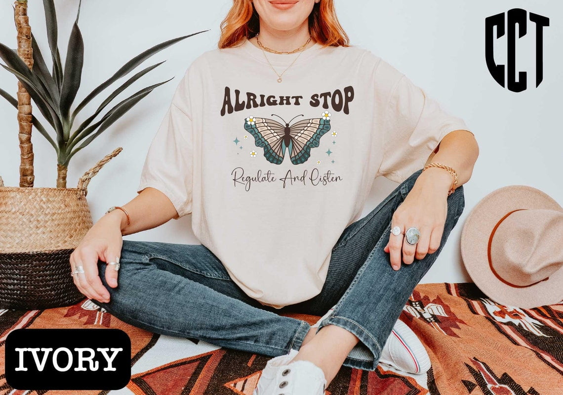 Alright Stop Regulate and Listen Shirt,School Counselor Shirt,School ...