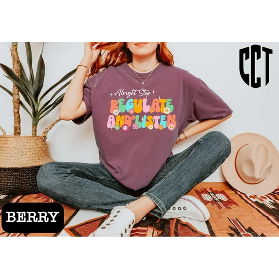 Alright Stop Regulate and Listen Shirt, School Counselor Shirt,School ...
