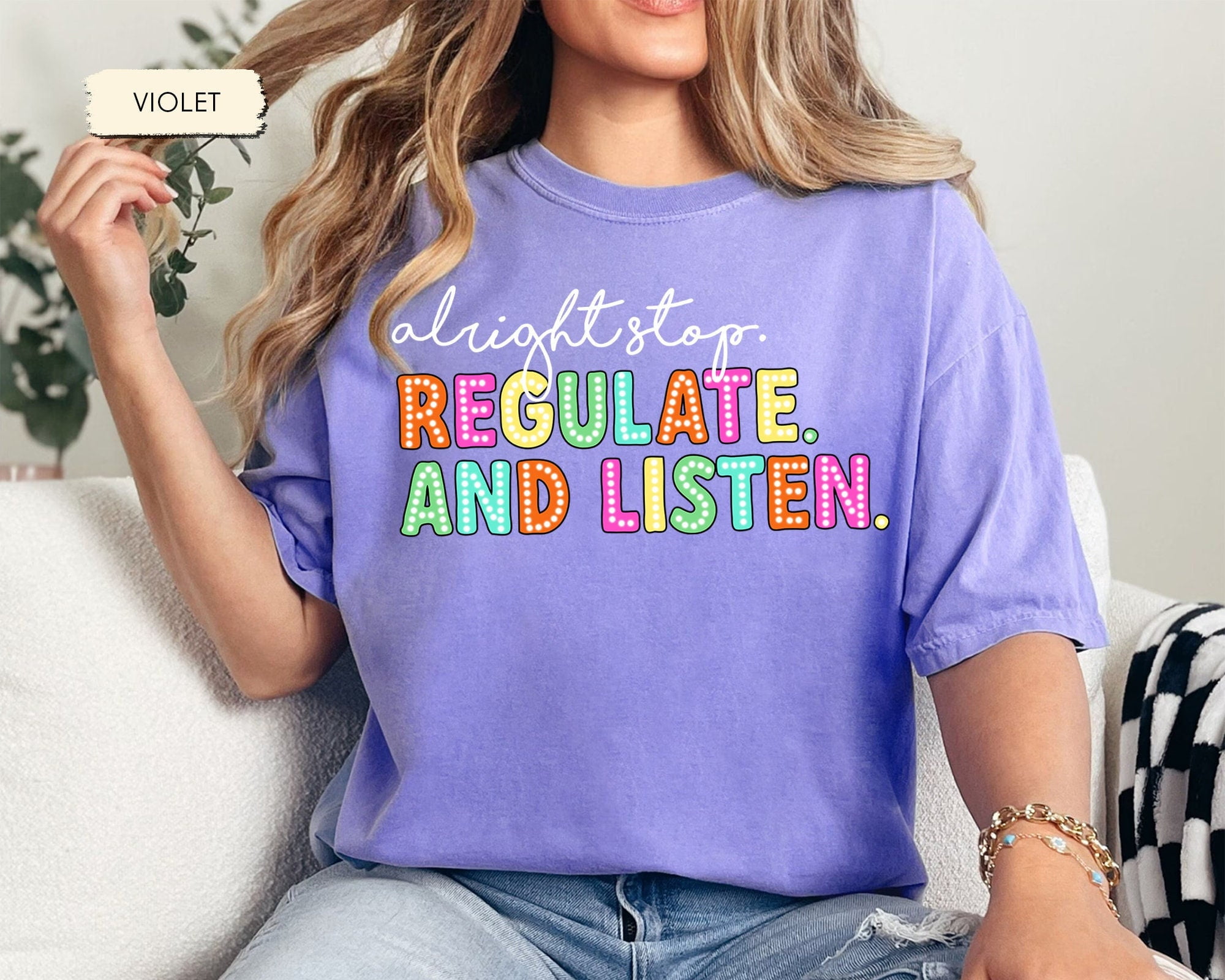 Alright Stop Regulate and Listen Shirt, School Counselor Shirt, SPED ...