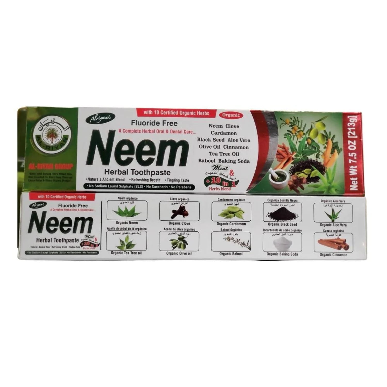 Alriyan Neem Herbal Toothpaste Fluoride Free 7.5oz (Pack of 12) - Walmart.com