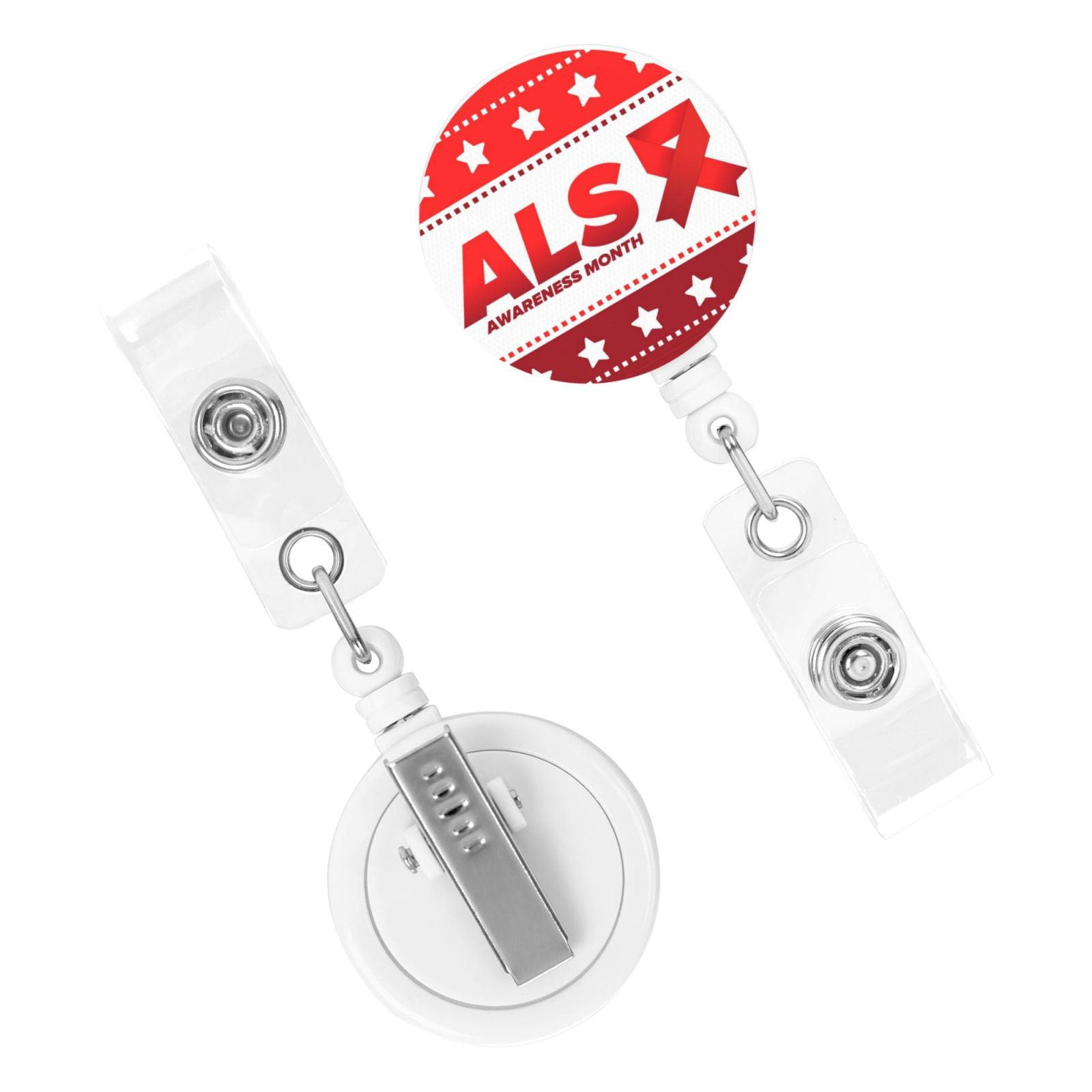 Als Awareness Month Badge Reel Retractable Badge Clip Id Card Name Tags ...
