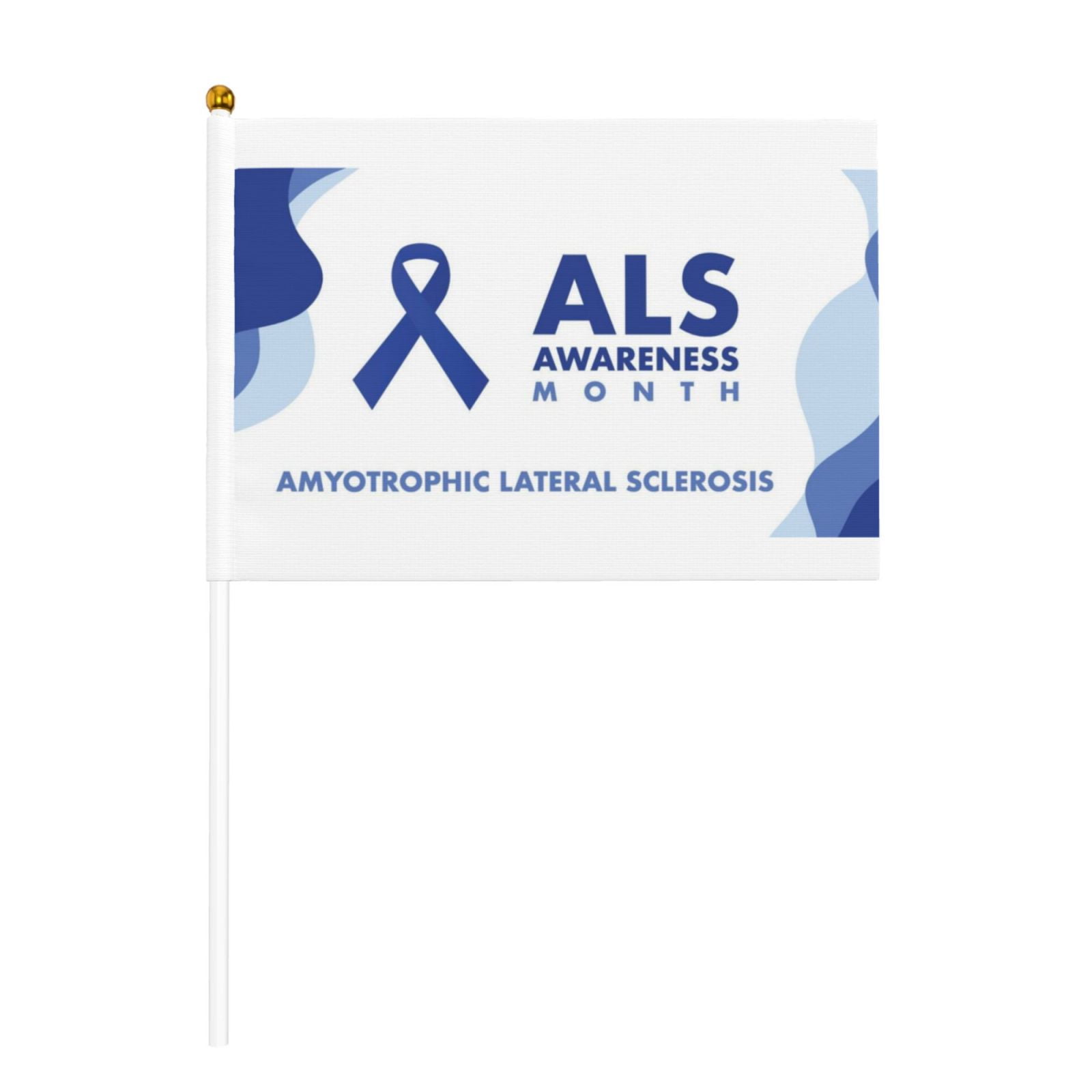 Als Awareness Month Flag Small Mini Hand Held Flags Small Miniature ...