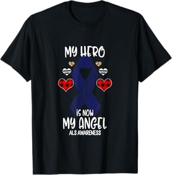 Als Awareness Remembrance Hero is now My Angel T-Shirt - Walmart.com