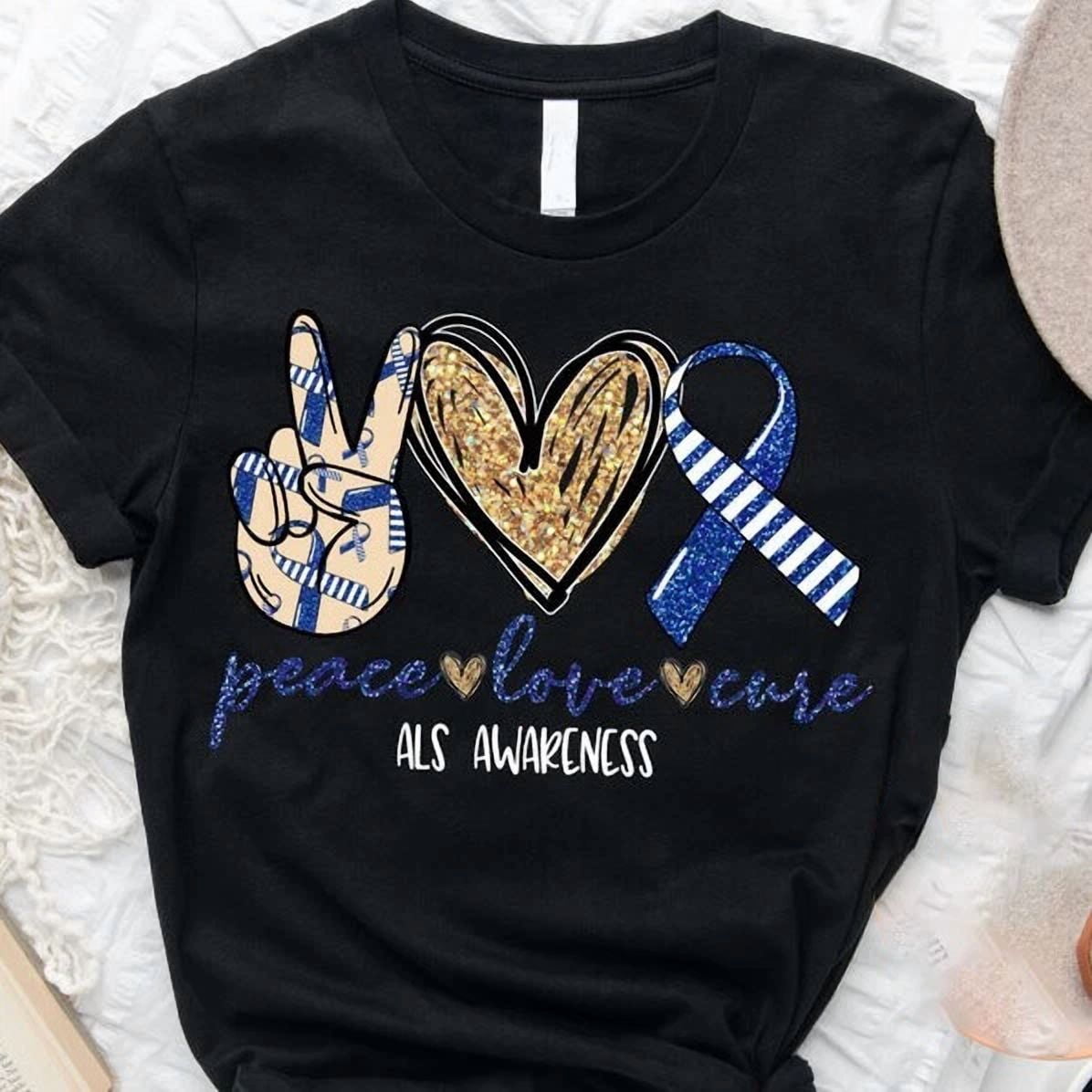 Als Awareness Shirt, Als Shirt, Blue Ribbon Shirt, Als Warrior Shirt ...