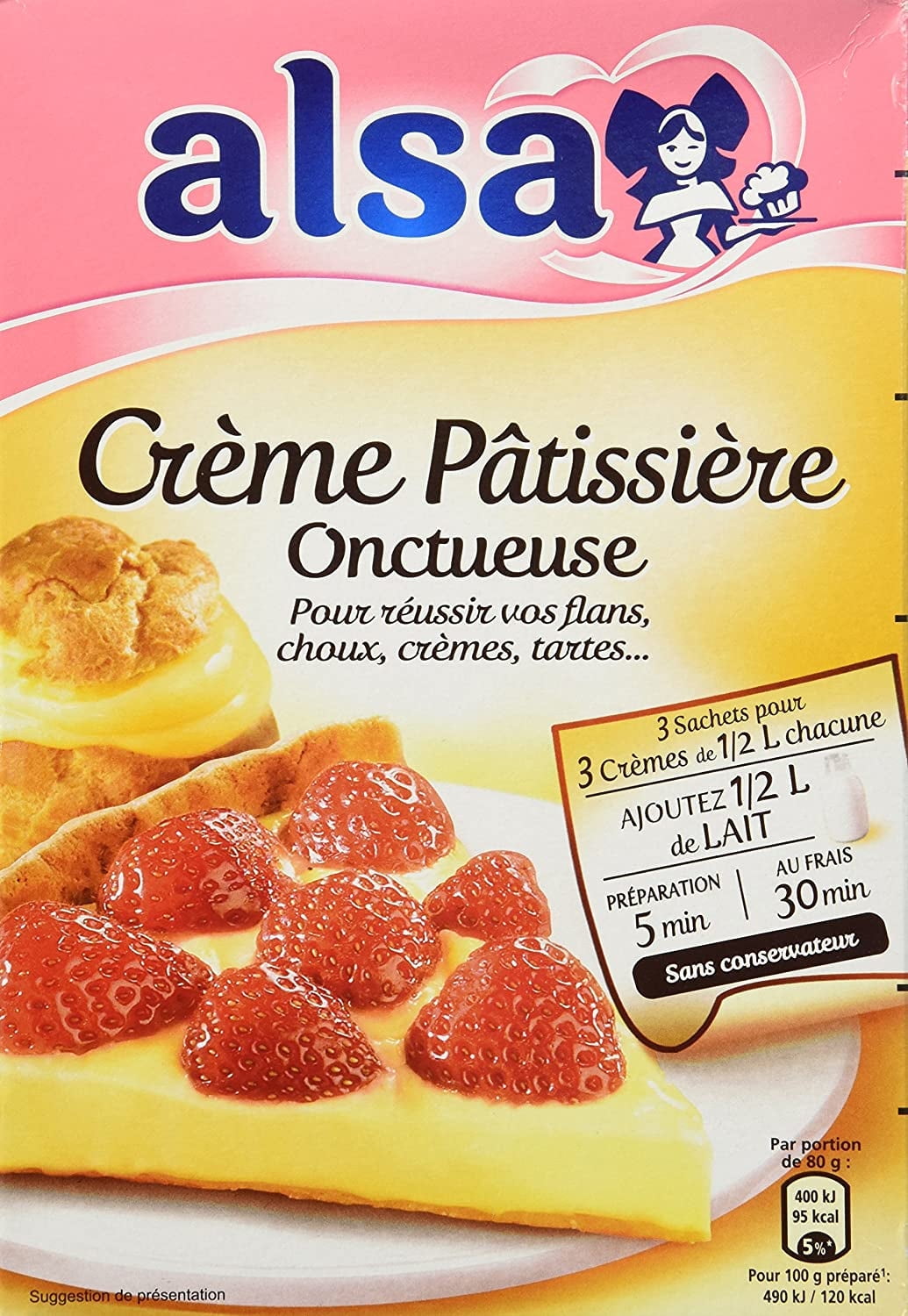 Alsa Creme Patissiere Mix - French Pastry Cream Mix - 3 Sachets ...