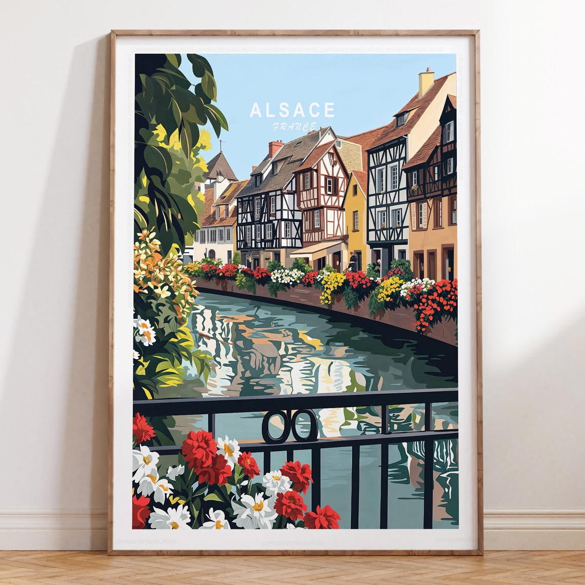 Alsaca Travel Print, Alsace France Wall Art Print, France Travel Poster ...
