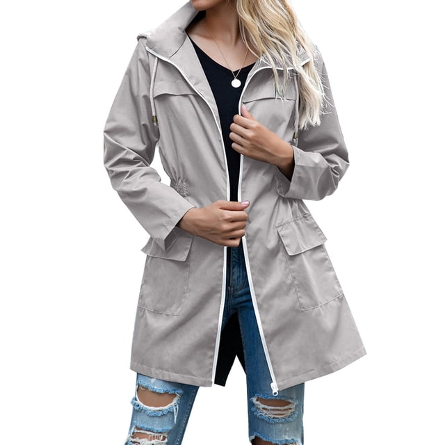 Alsol Lamesa Women's Lightweight Waterproof Raincoat, Outdoor Hiking ...