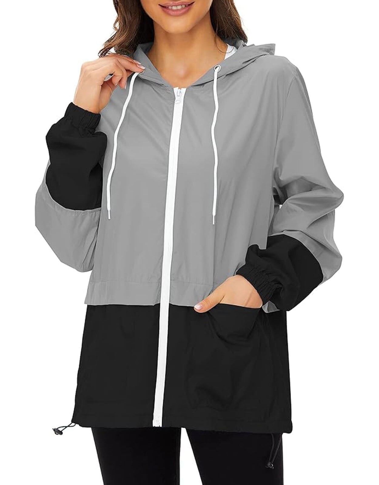 Alsol Lamesa Rain Jacket for Women Plus Size Waterproof Lightweight ...