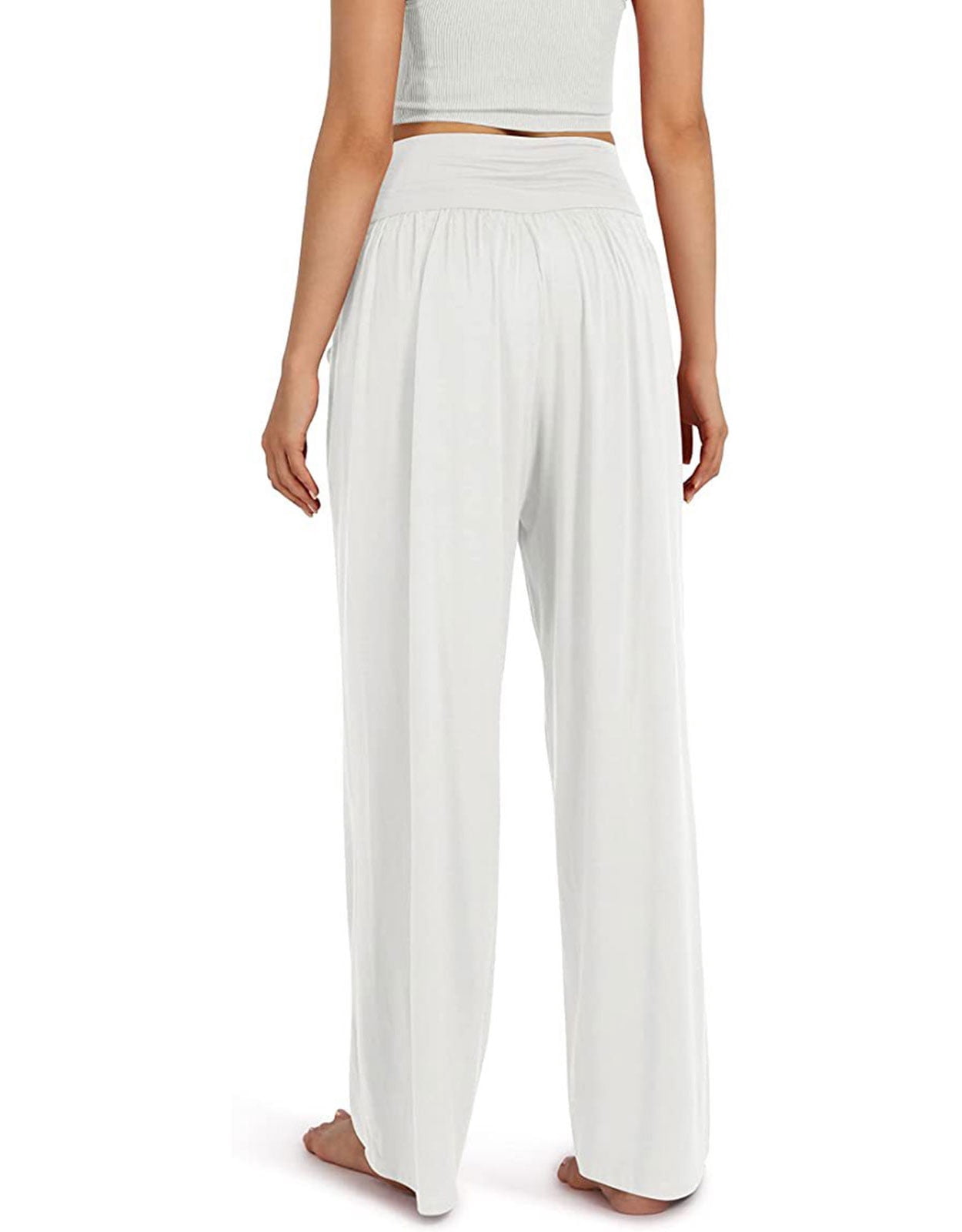 Alsol Lamesa Womens Activewear Wide Leg Pants High Waist Daily Wear ...