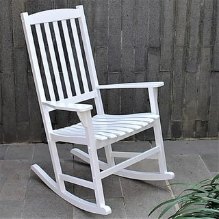 Flash Furniture Winston All-Weather Poly Resin Rocking Chair in White ...
