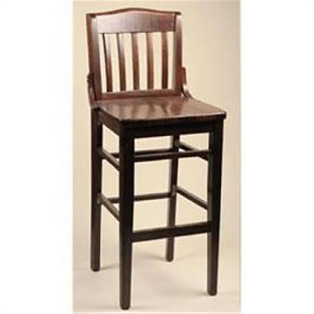 Alston Quality 3641-30-Walnut Schoolhouse Bar Stool 30 in. H Frame ...