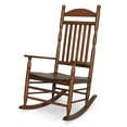 Alston Solid Wood Porch Rocking Chair Natural Brown Finish - Walmart.com