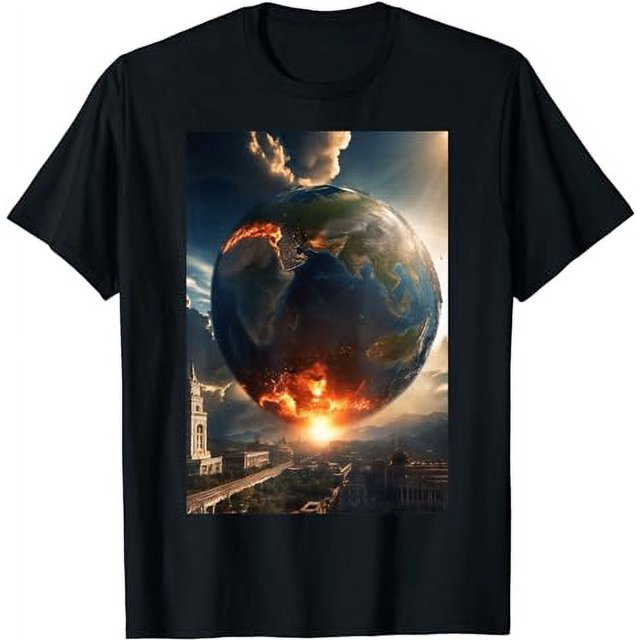 Alt Future Cityscape Backdrop Dystopian Earth Fantasy T-Shirt - Walmart.com