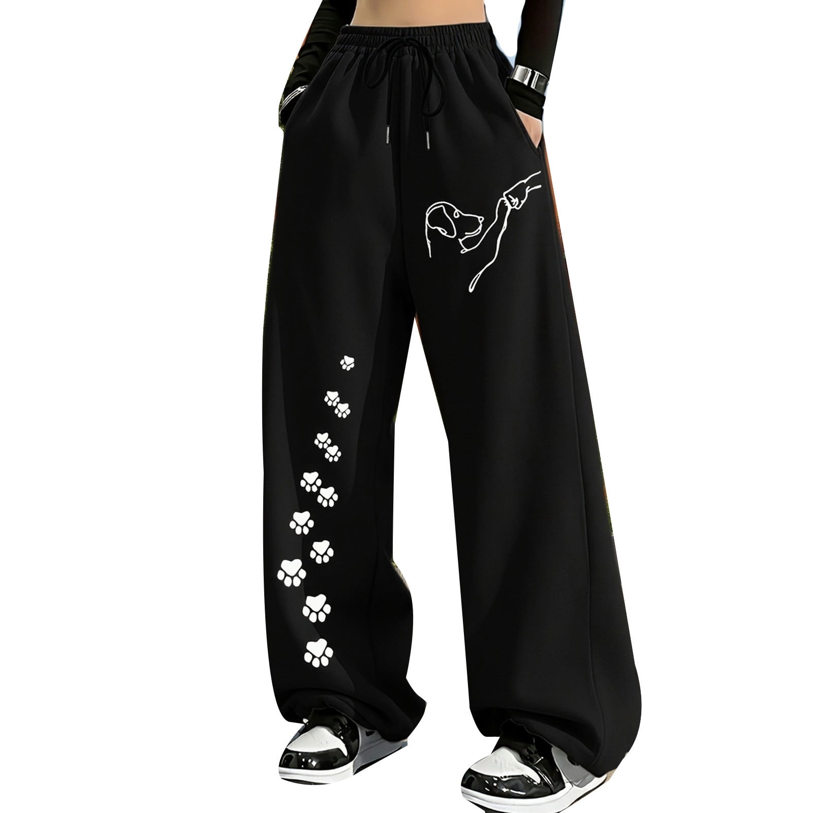 Alt Sweatpants for Men Y2K Goth Baggy Graphic Pants Emo Harajuku ...