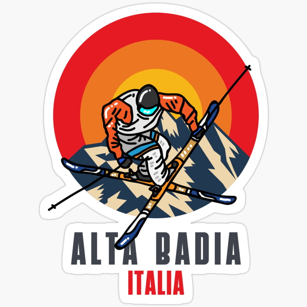 Alta Badia Ski Italia Sticker Phone Decal Water Bottle Stickers Car ...
