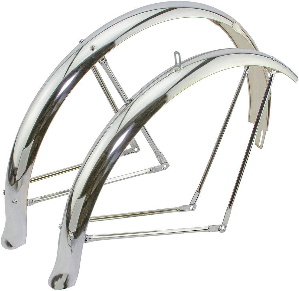 Alta Bicycle Chrome 26" Flared Standard Middleweight Fender Set ...