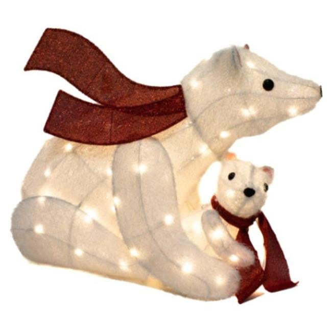 Alta Innova G48 SS202229 31 & 14 in. Lighted LED Polar Bear Family ...
