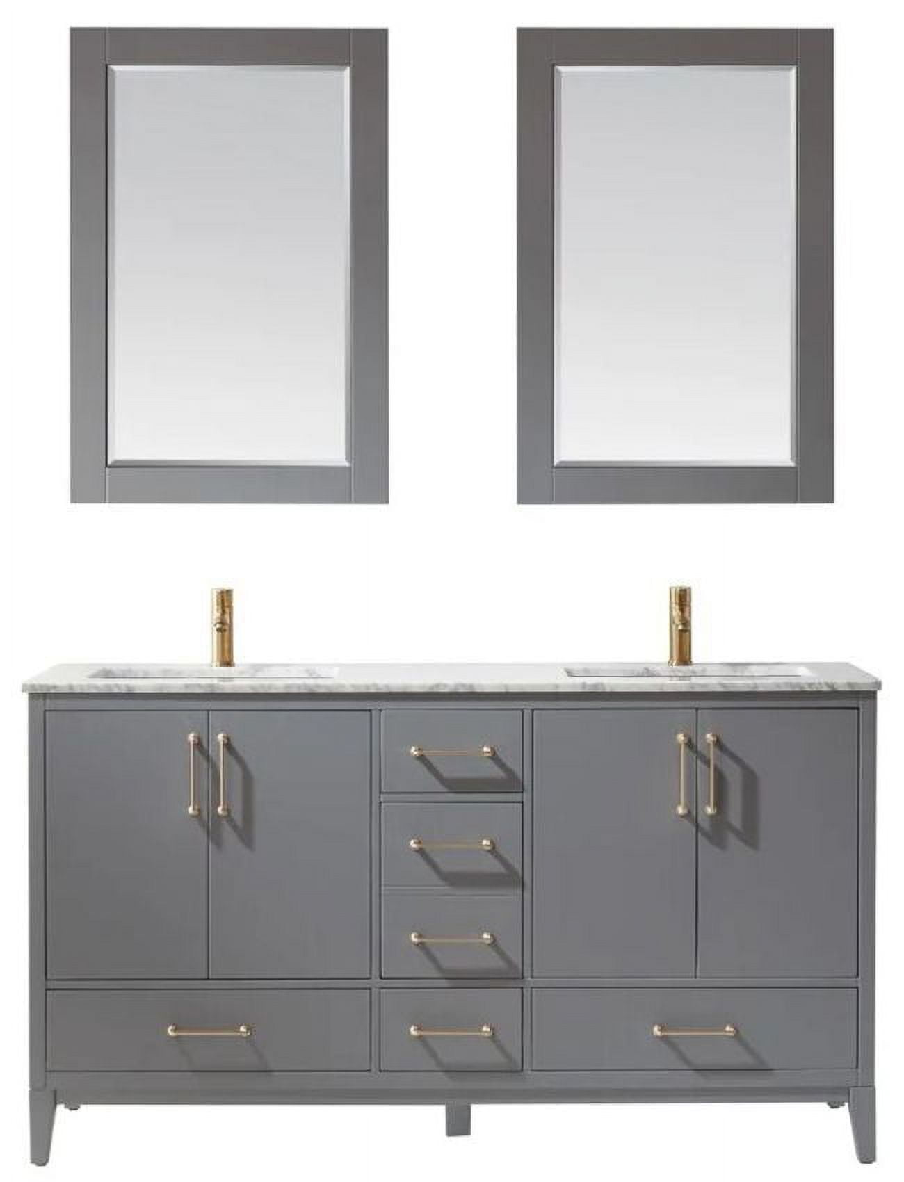 Altair 541060-Ca Sutton 60" Free Standing Double Basin Vanity Set ...