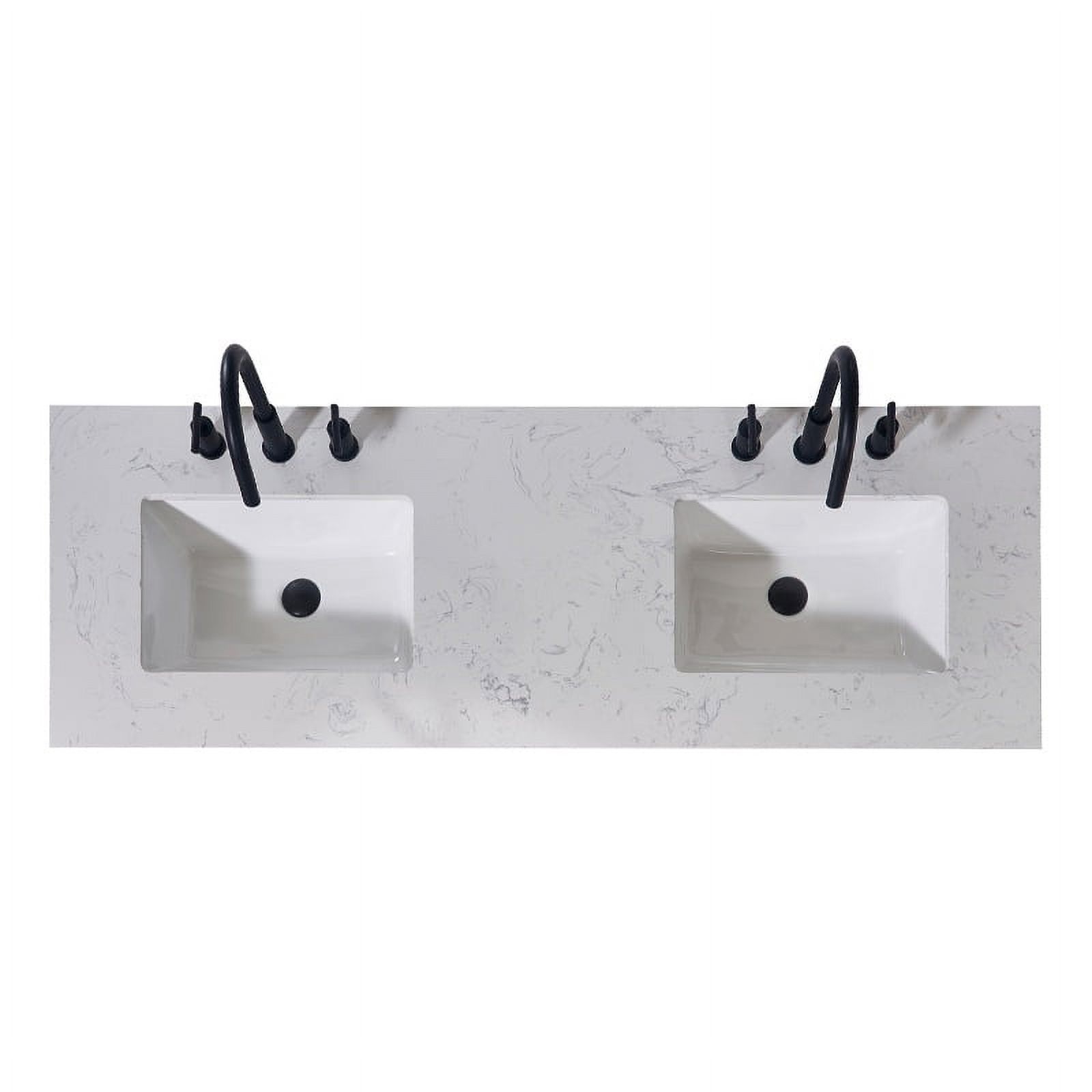Altair 60. in Composite Stone Vanity Top in Aosta White Apron with ...