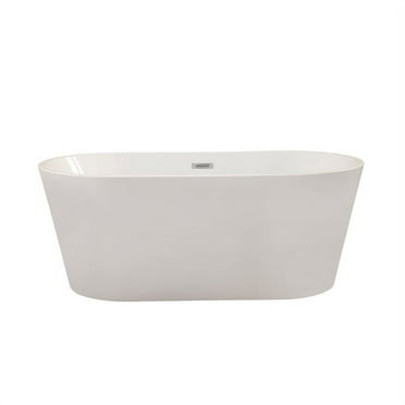 Altair Design Solace 59" x 30" Freestanding Soaking Acrylic Bathtub ...