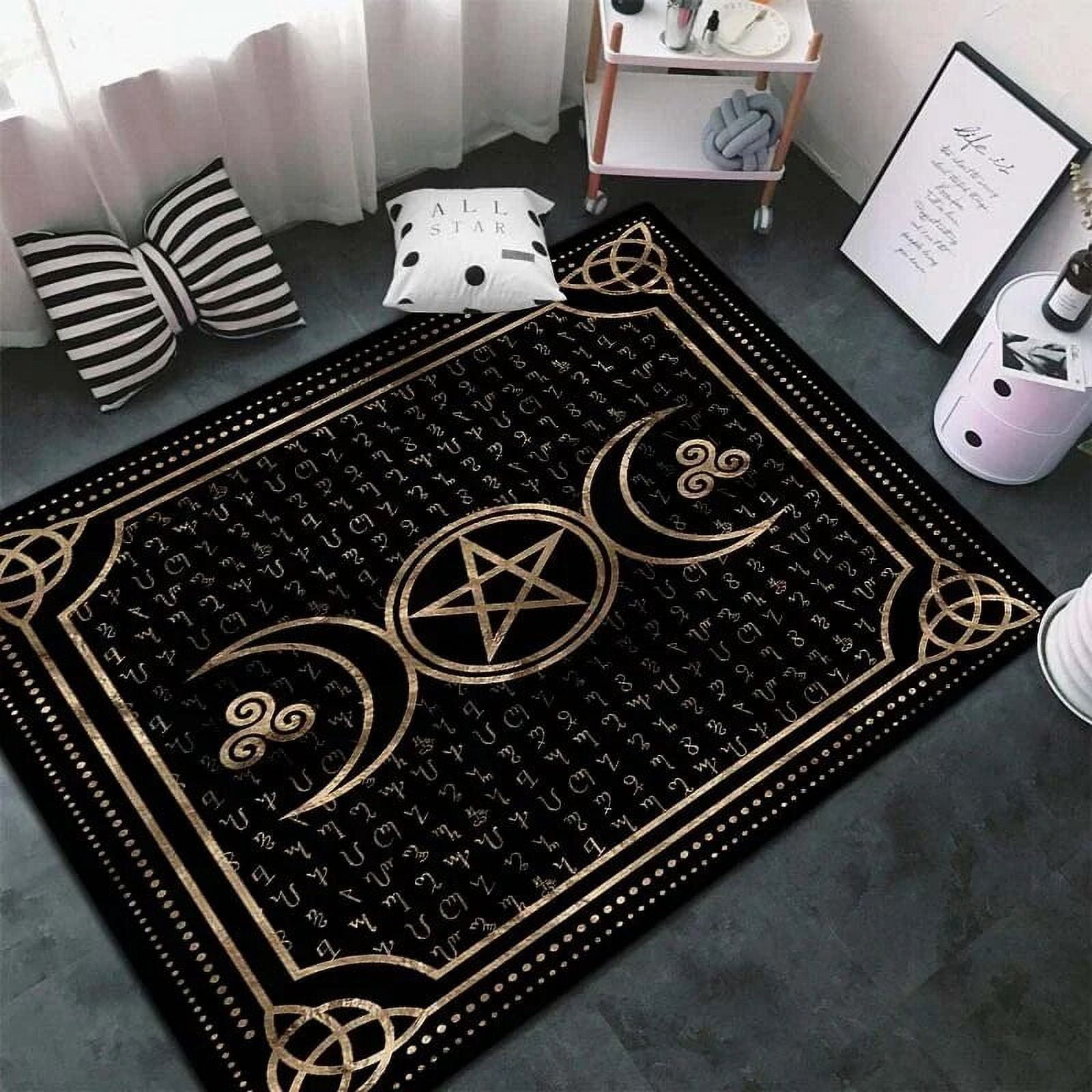 Altar Magic Moon Wicca Satanic Carpet for Living Room Home Decoration ...