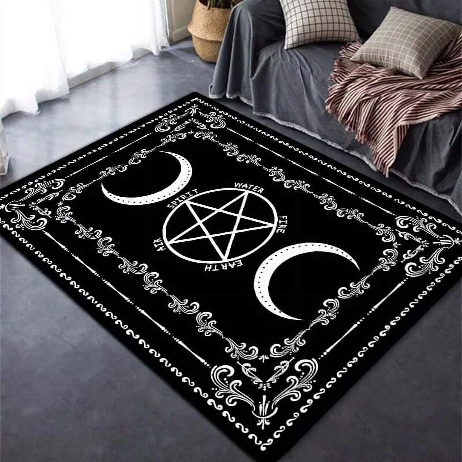 Altar Magic Moon Wicca Satanic Carpet for Living Room Home Decoration ...