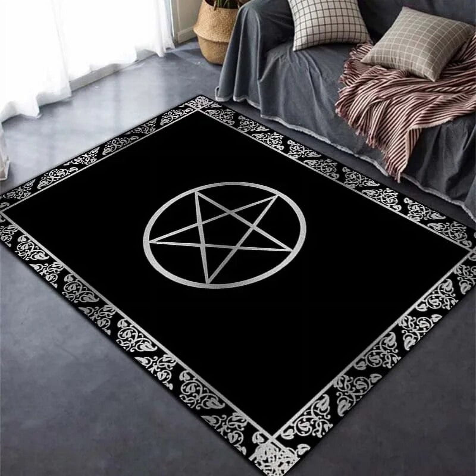 Altar Magic Moon Wicca Satanic Carpet for Living Room Home Decoration ...