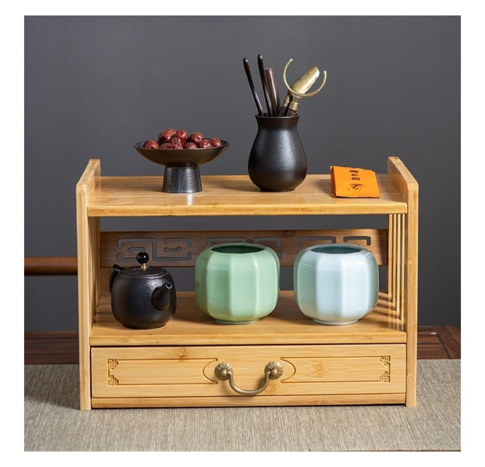 Altar Meditation Table Puja Table with Drawer Storage Buddha Table ...