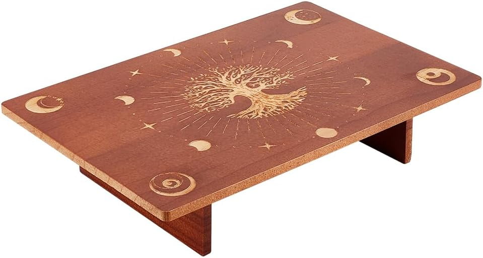 Altar Table 11.8x7.8inch Wooden Meditation Table Altar Wood Wiccan ...