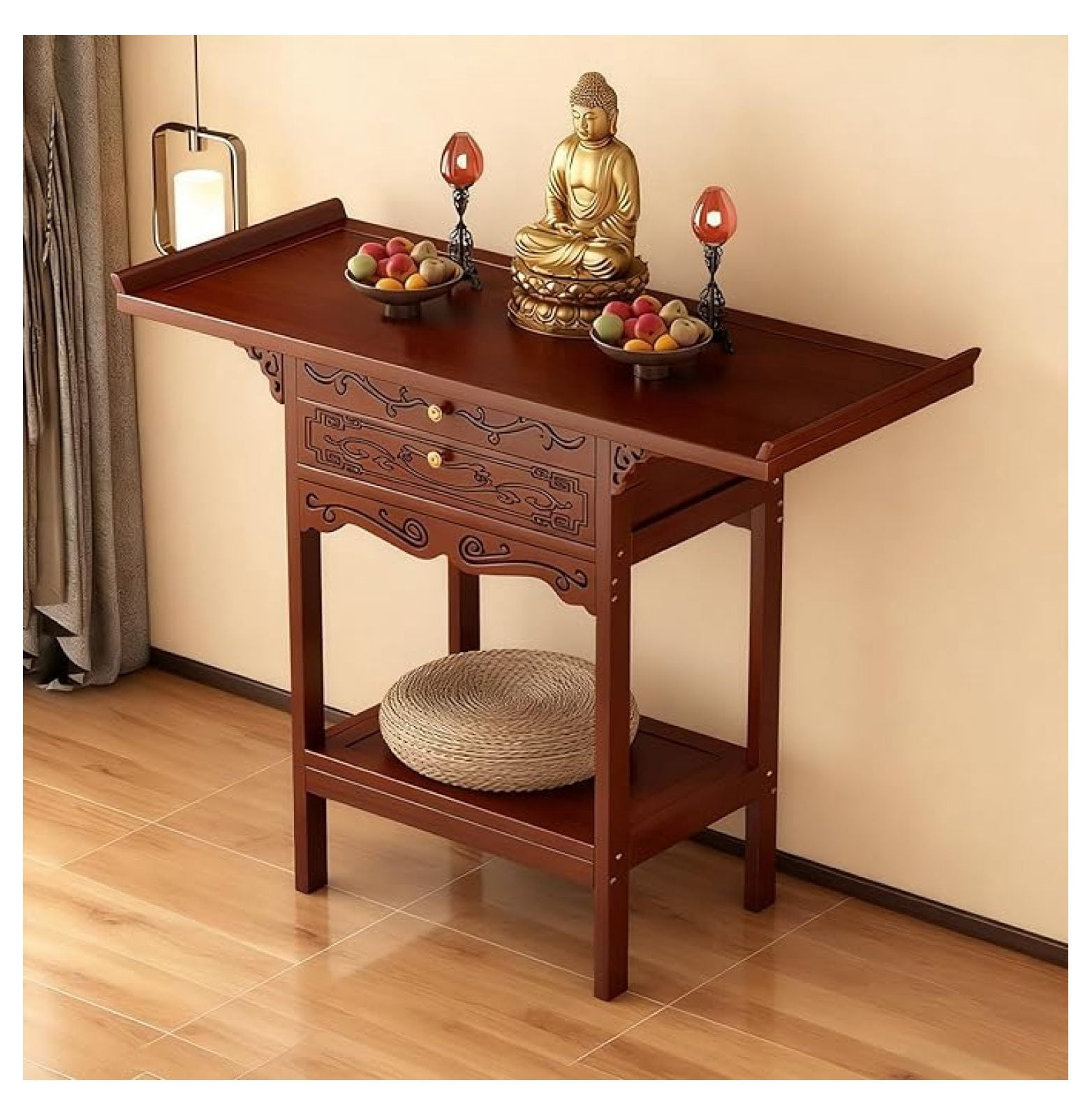 Altar Table with Drawer and Door, Buddhist Altar Cabinet with Storage ...