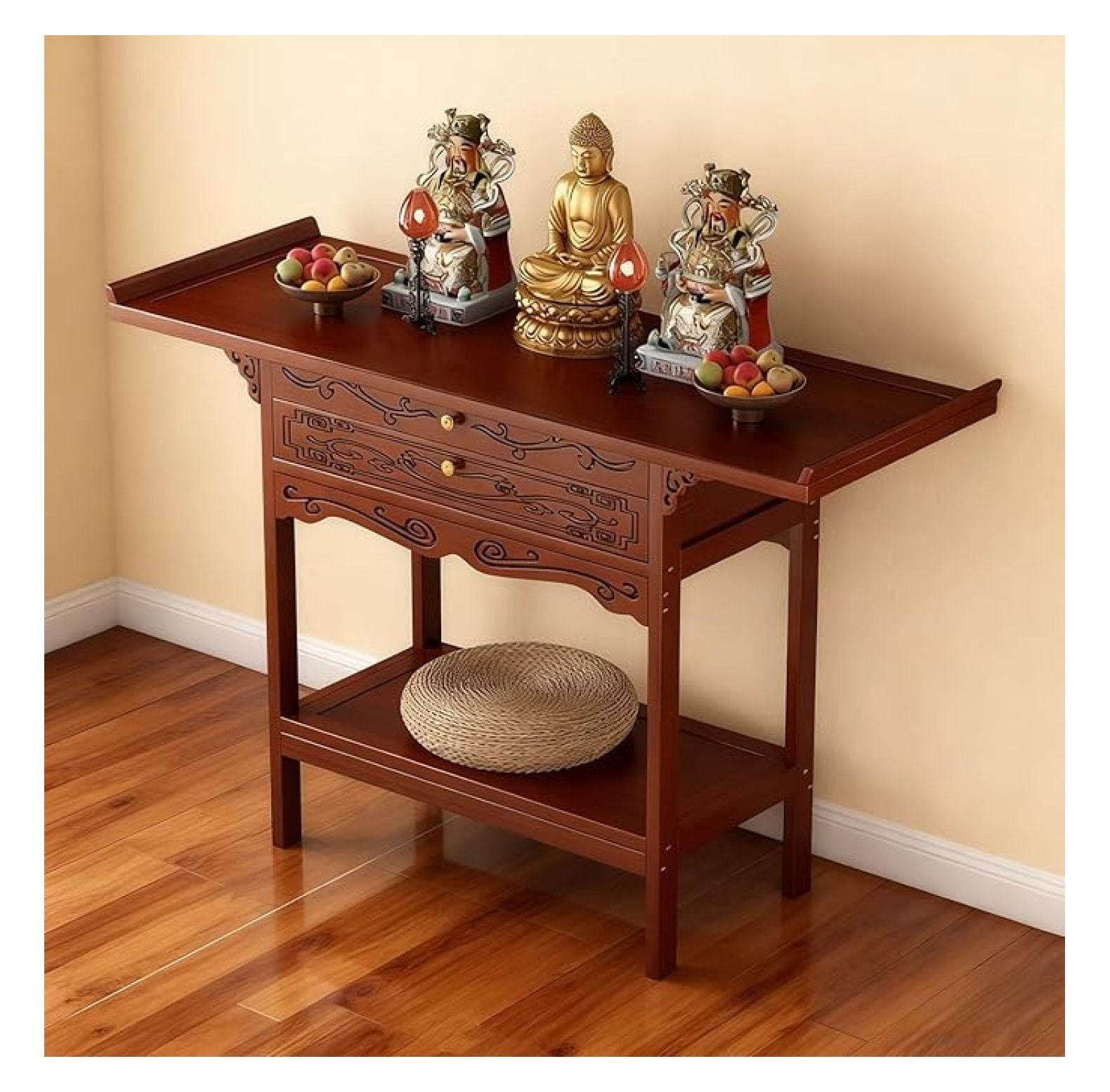 Altar Table with Drawer and Door, Buddhist Altar Cabinet with Storage ...