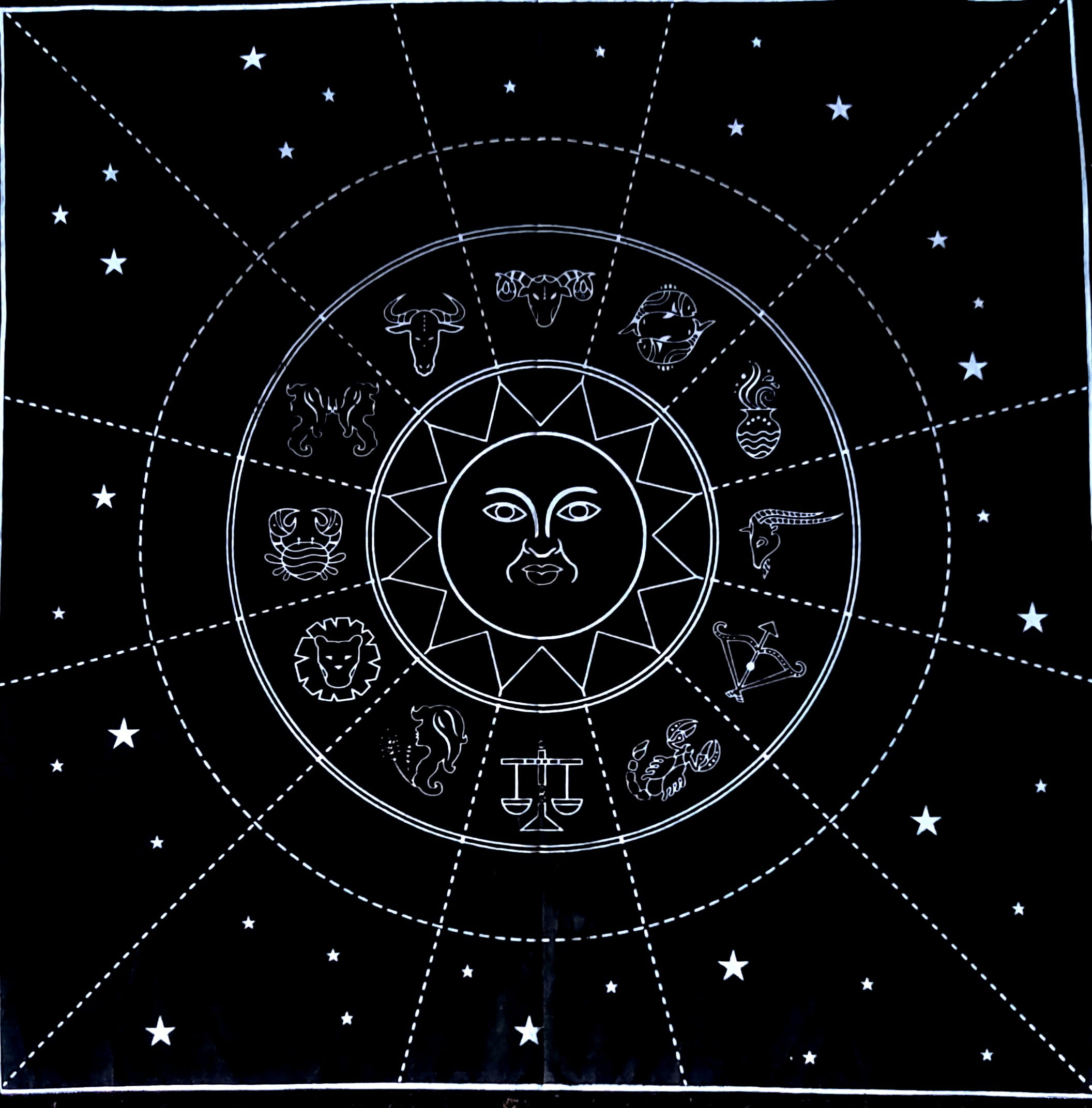 Altar Tarot Card Cloth Tablecloth 12 Constellations Tablecloth ...