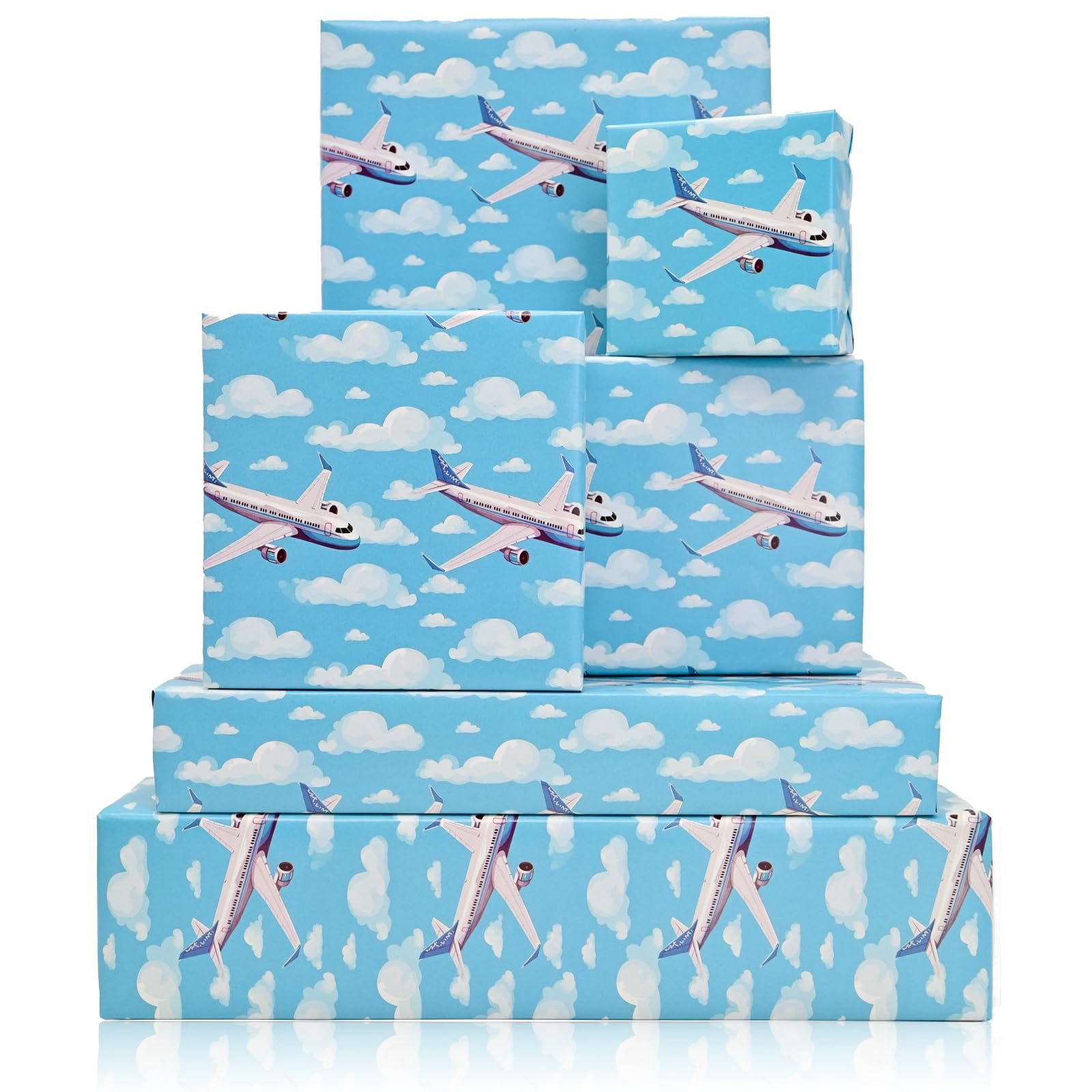 Altarho Airplane Wrapping Paper VTF5 Blue Design Gift Wrapping Paper ...