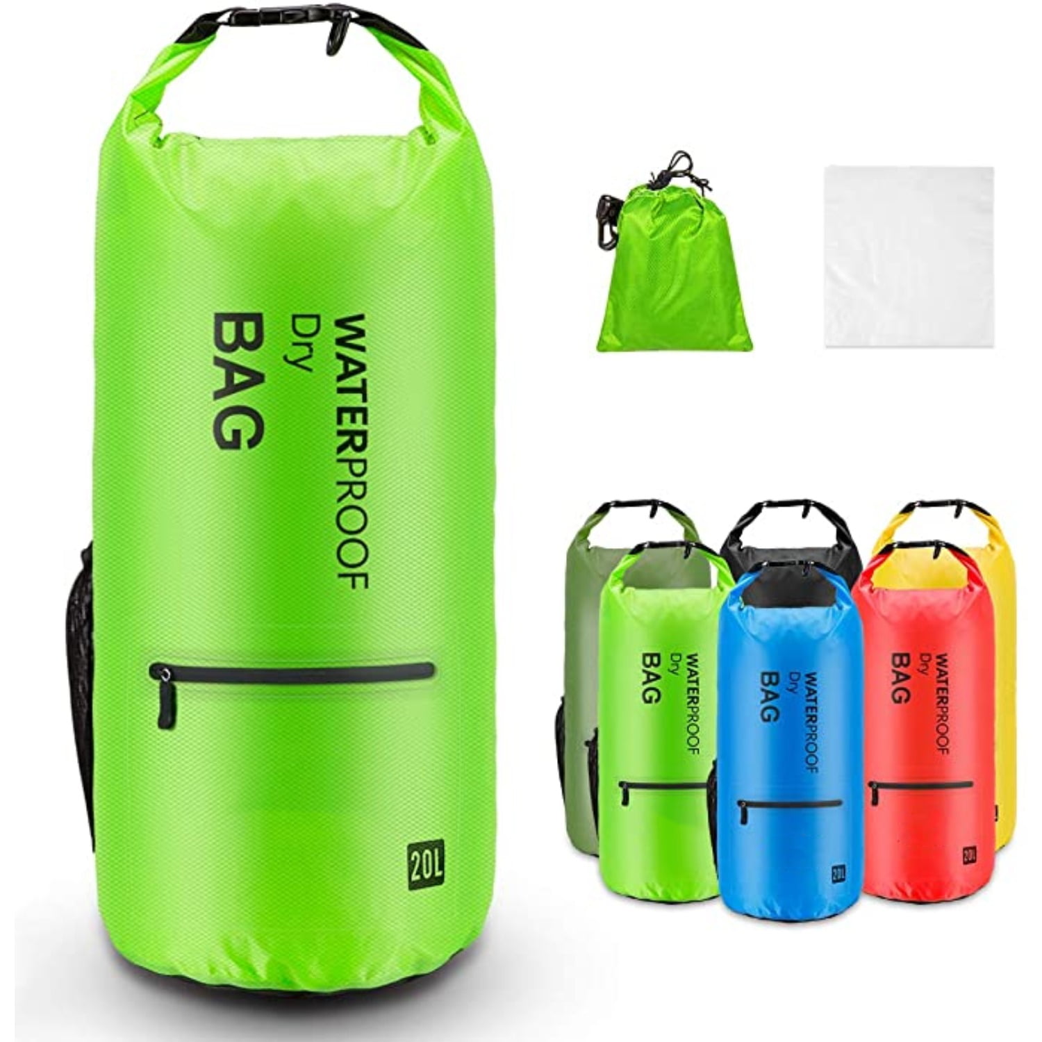 Altatac Waterproof Floating Dry Bag Backpack w/2 Exterior Zip Pocket ...