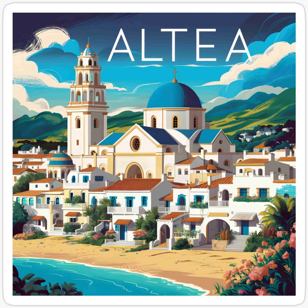 Altea Spain Sticker Phone Decal Water Bottle Stickers Car Decals ...